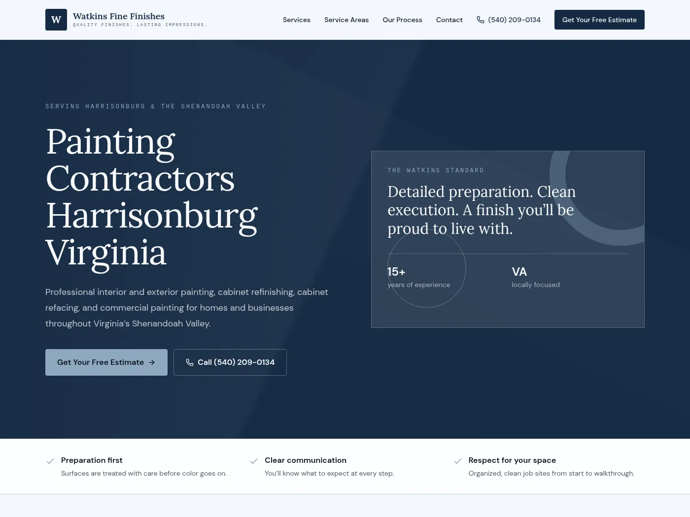Watkins Fine Finishes Website