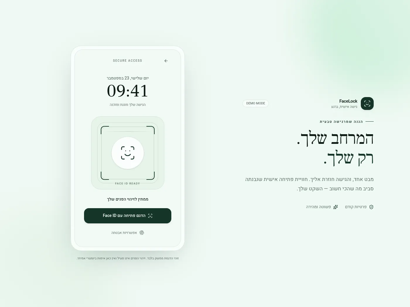 FaceLock Screen Access