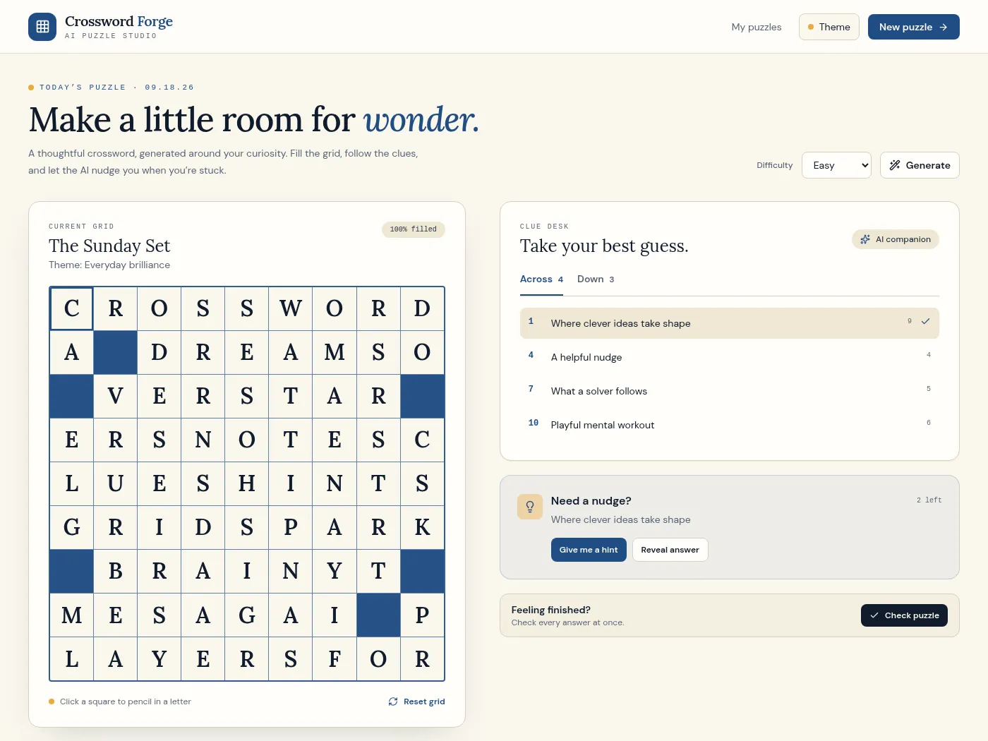 AI Crossword Creator