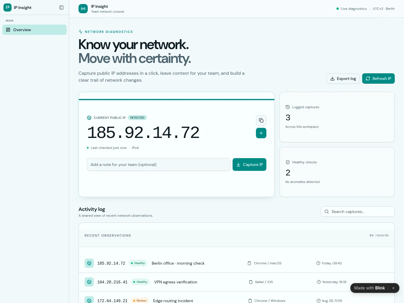 IP Insight Dashboard