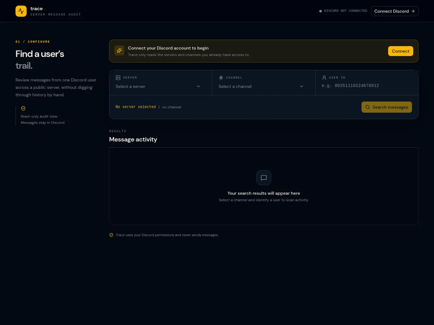 Server Message Tracker