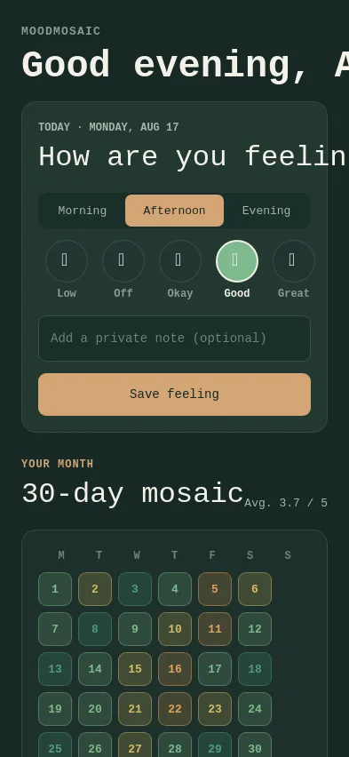 MoodMosaic App