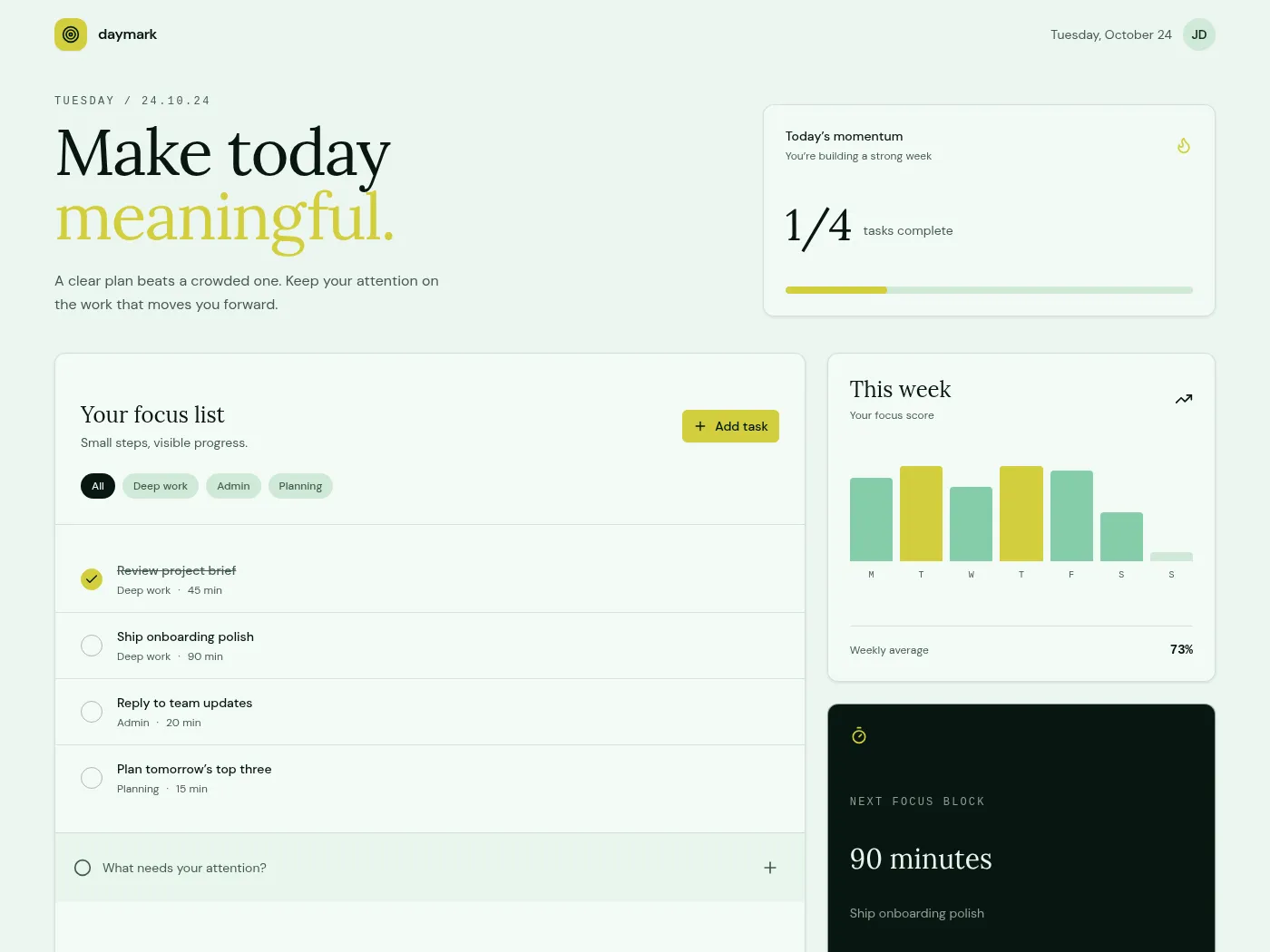 Daily Productivity Tracker