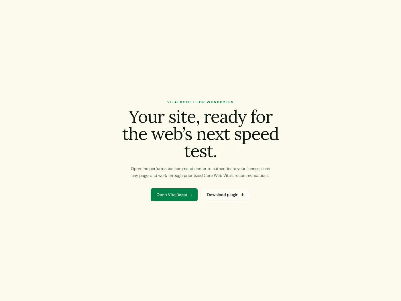 VitalBoost WP Plugin