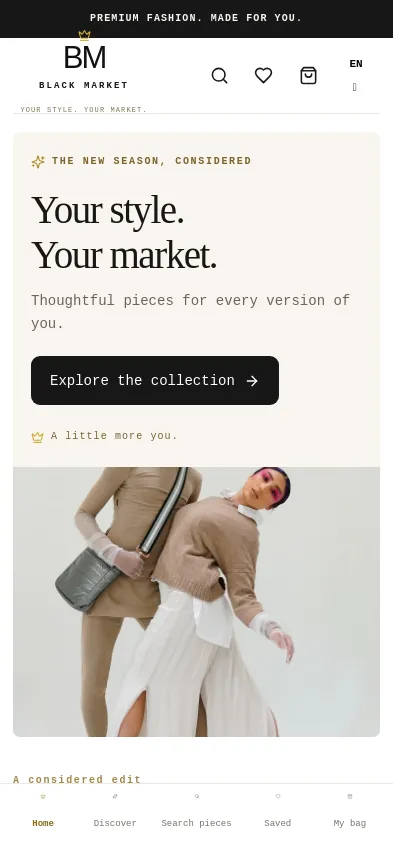 BLACK MARKET E-Commerce Suite