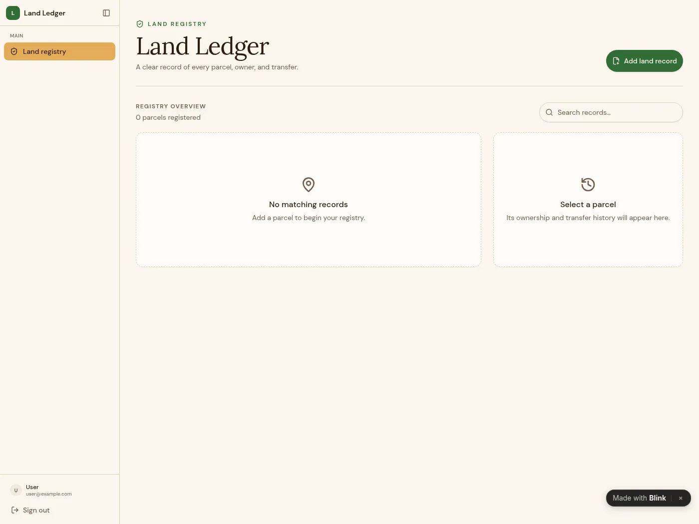 Simple Land Registry