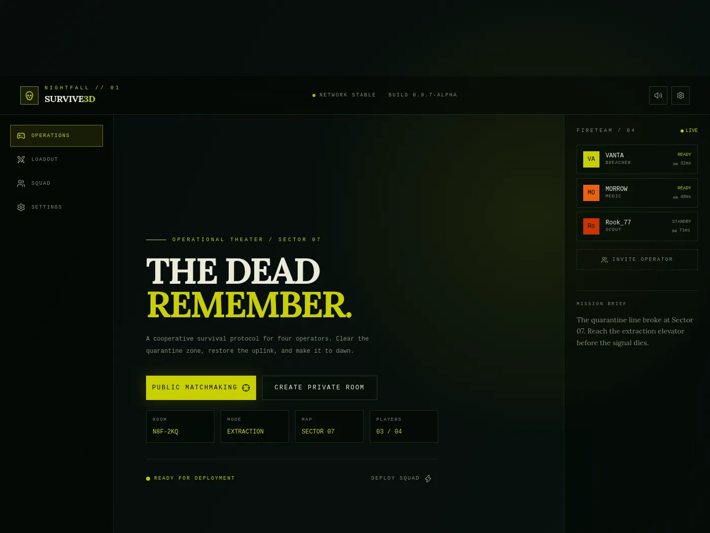 Survive3D: Zombie Co-op