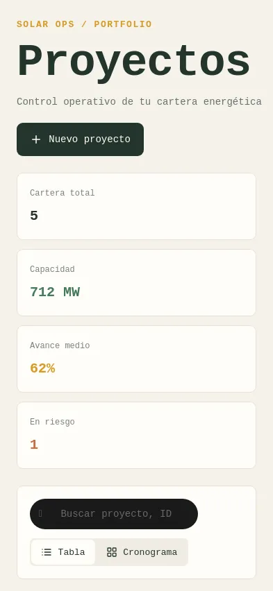 Solar Project Tracker