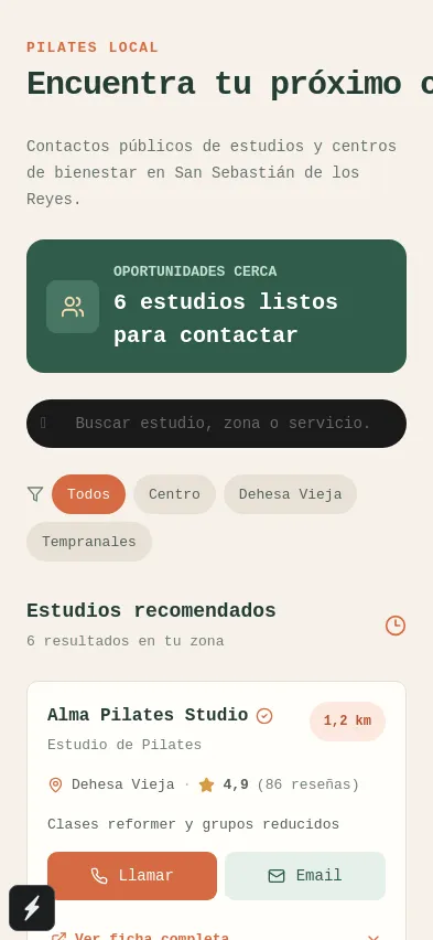 Pilates Client Finder