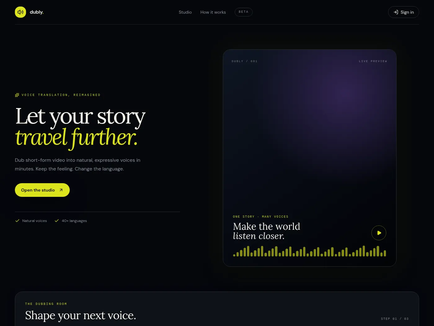 Voice Dubbing Demo