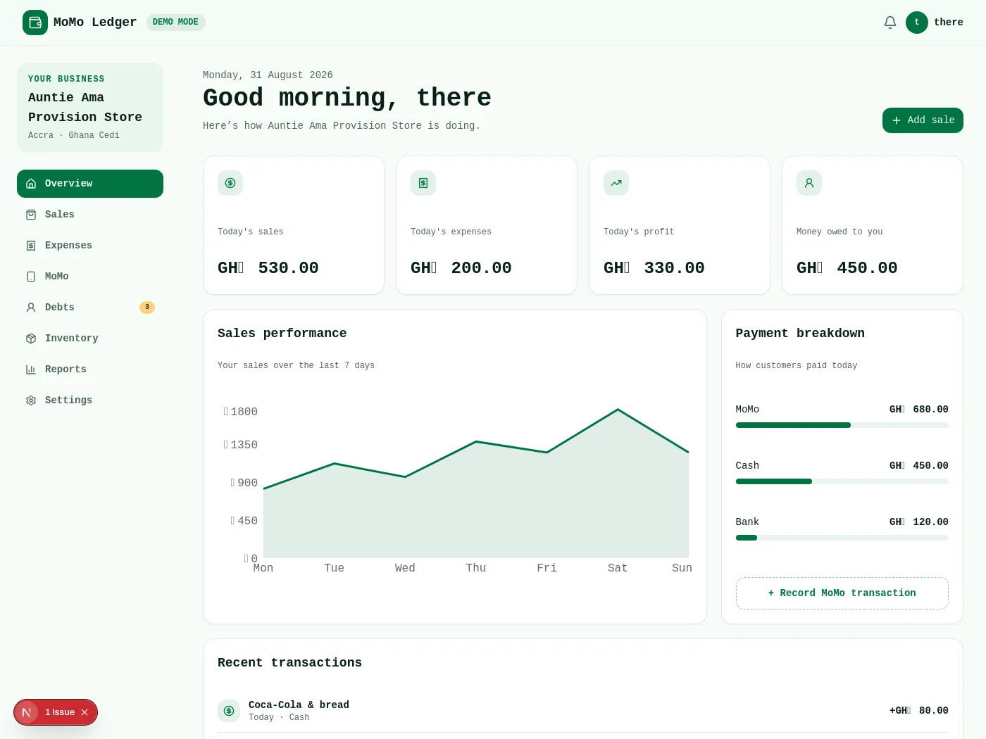 MoMo Business Ledger