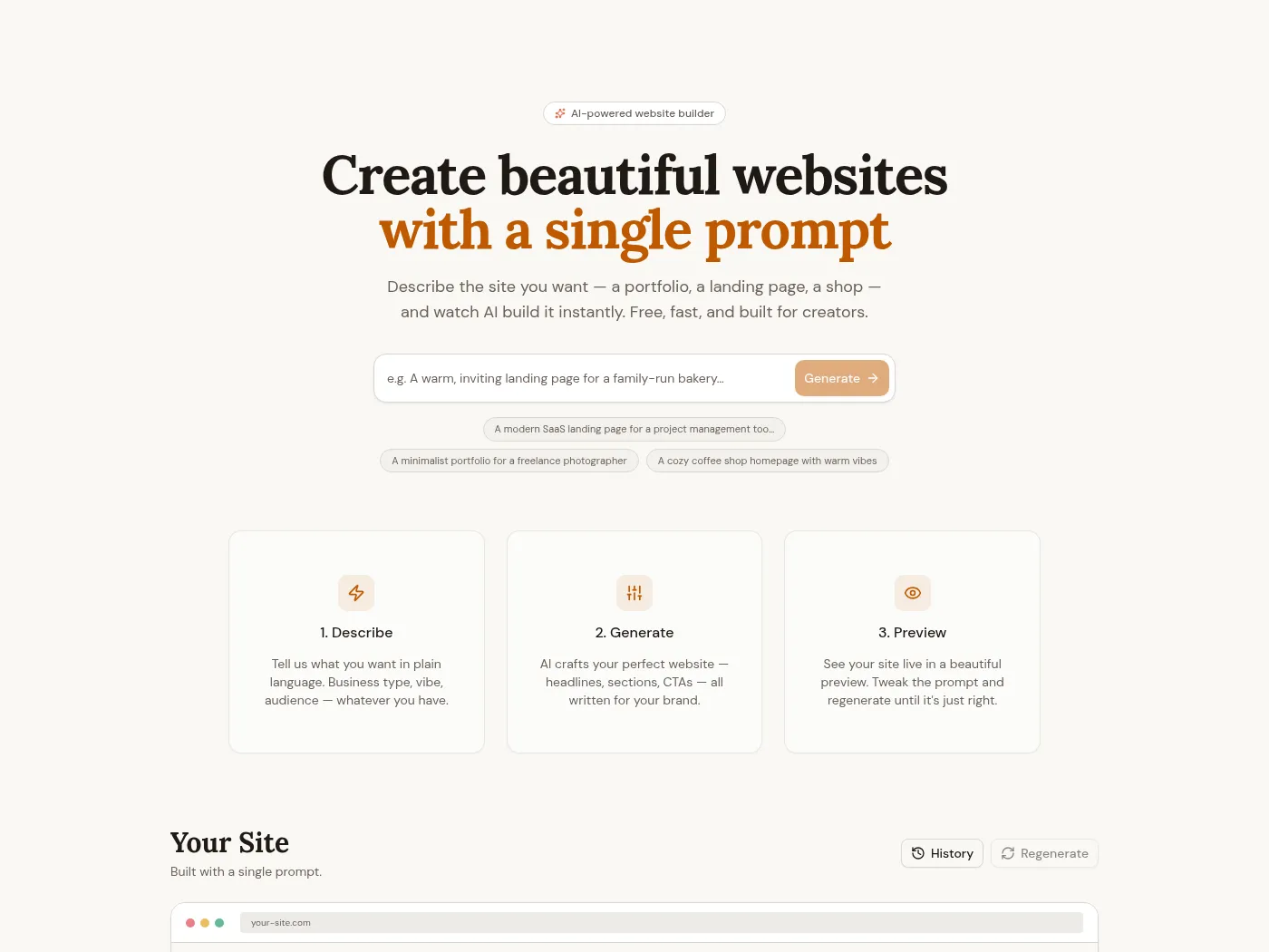 SiteBuilder Genie