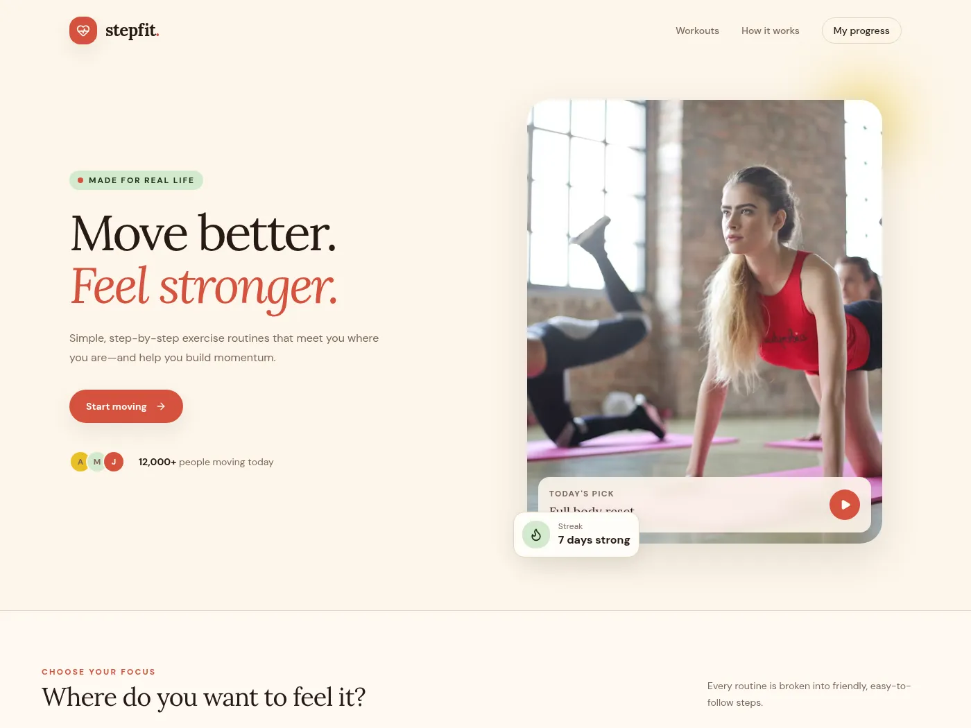 StepFit Exercise App