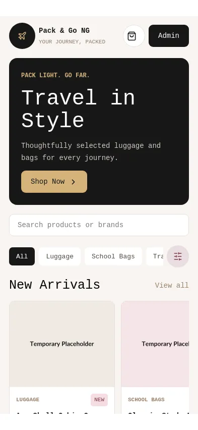 Pack & Go Mobile Store
