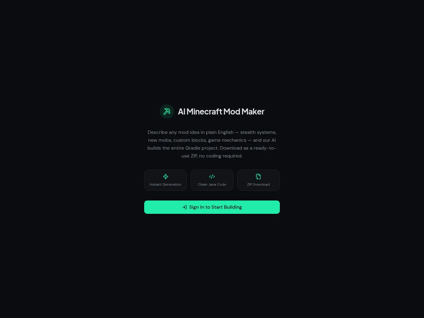 AI Minecraft Mod Maker