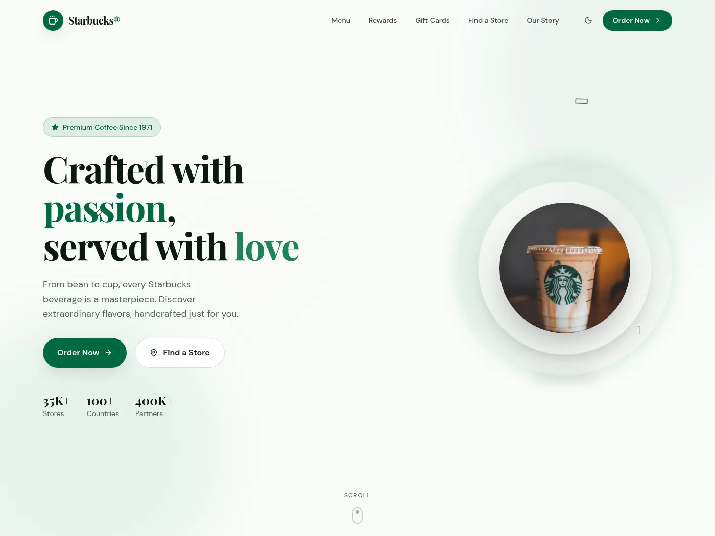 Starbucks Luxe Web Experience