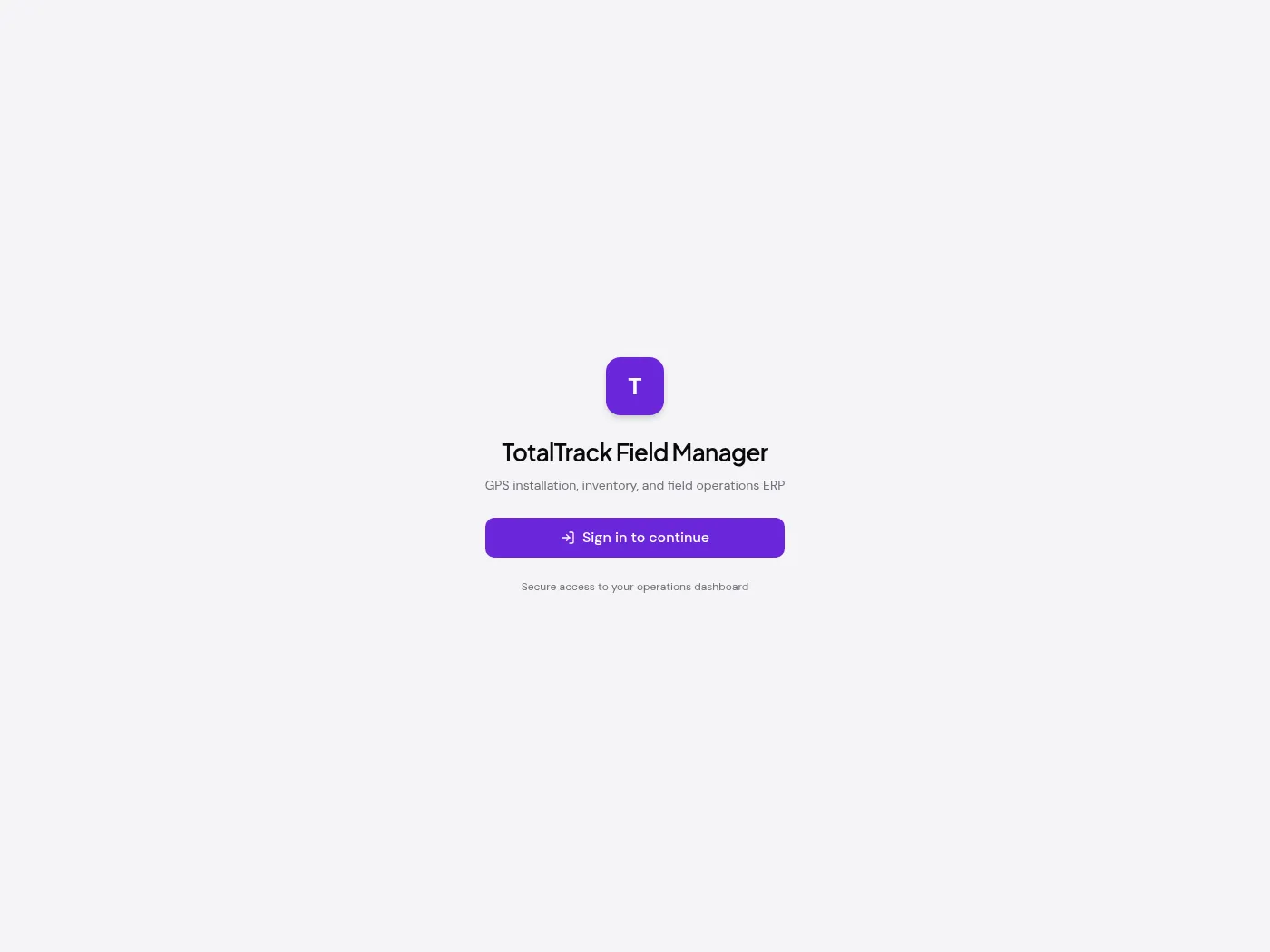 TotalTrack Field Manager