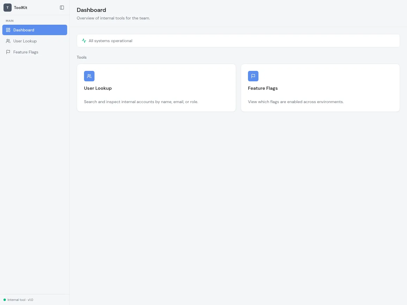 ToolKit Dashboard