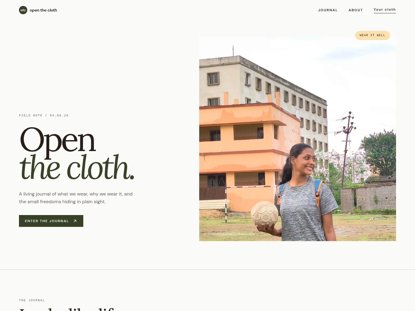 Open the Cloth