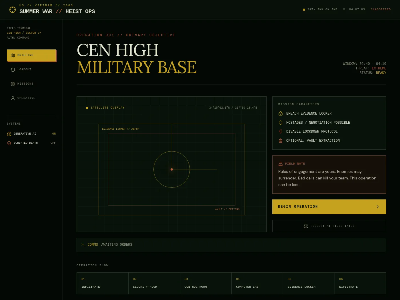 Heist Ops War Game