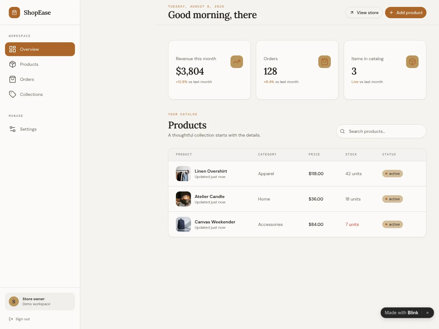 ShopEase Commerce App