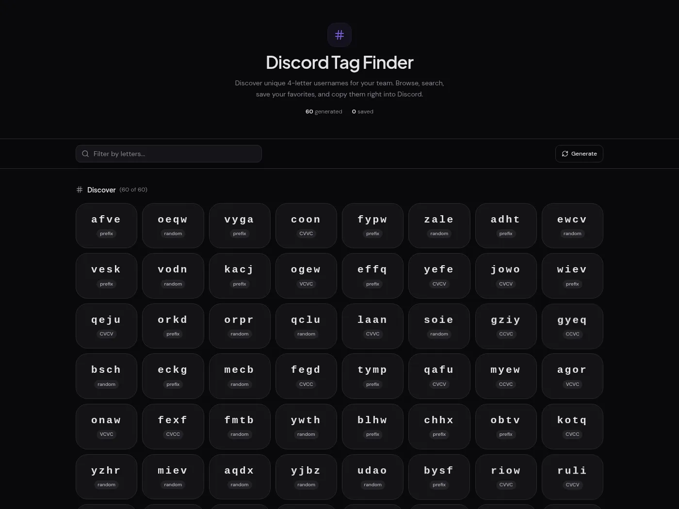 Discord Tag Finder