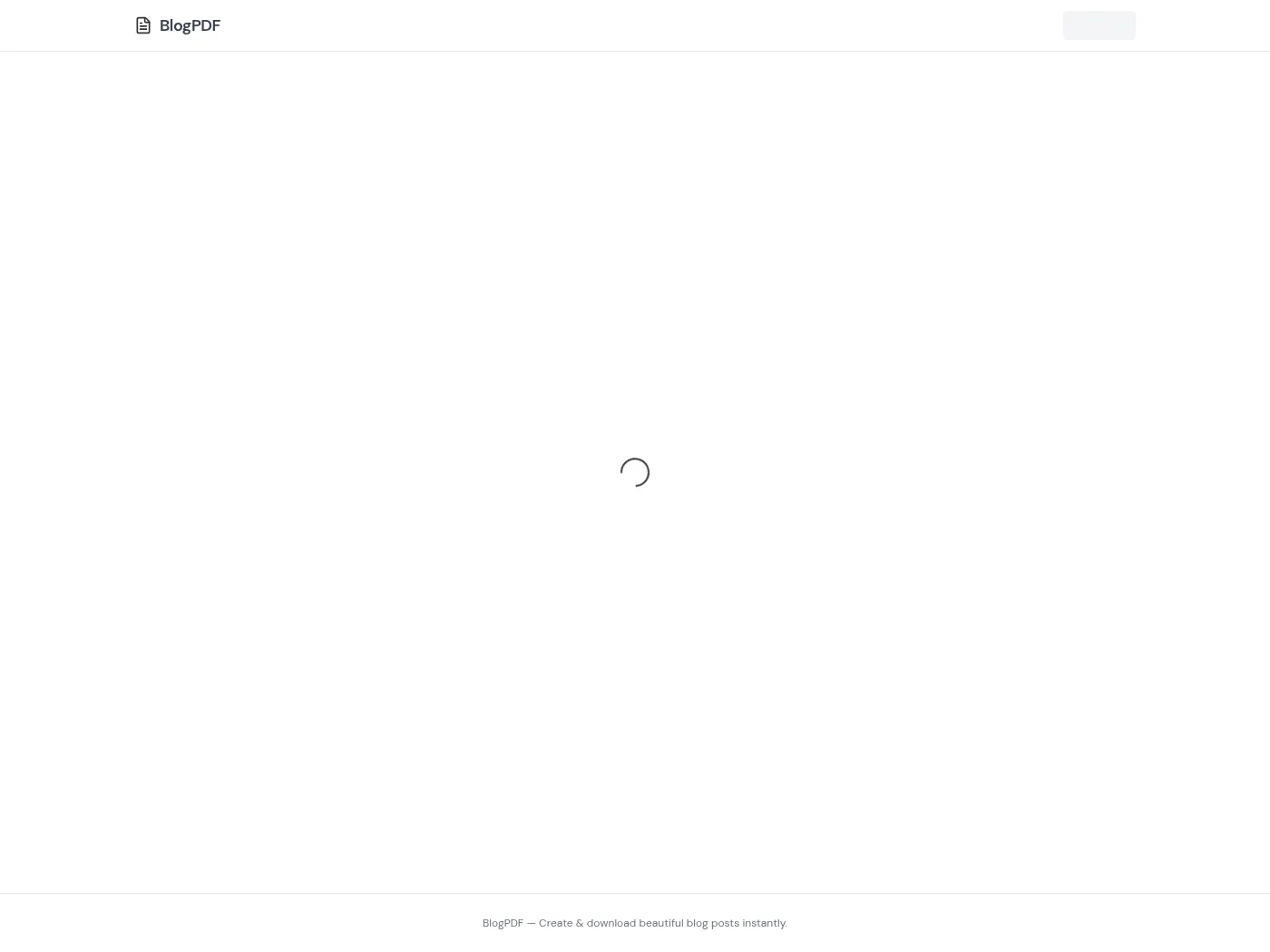 Blog & PDF Generator