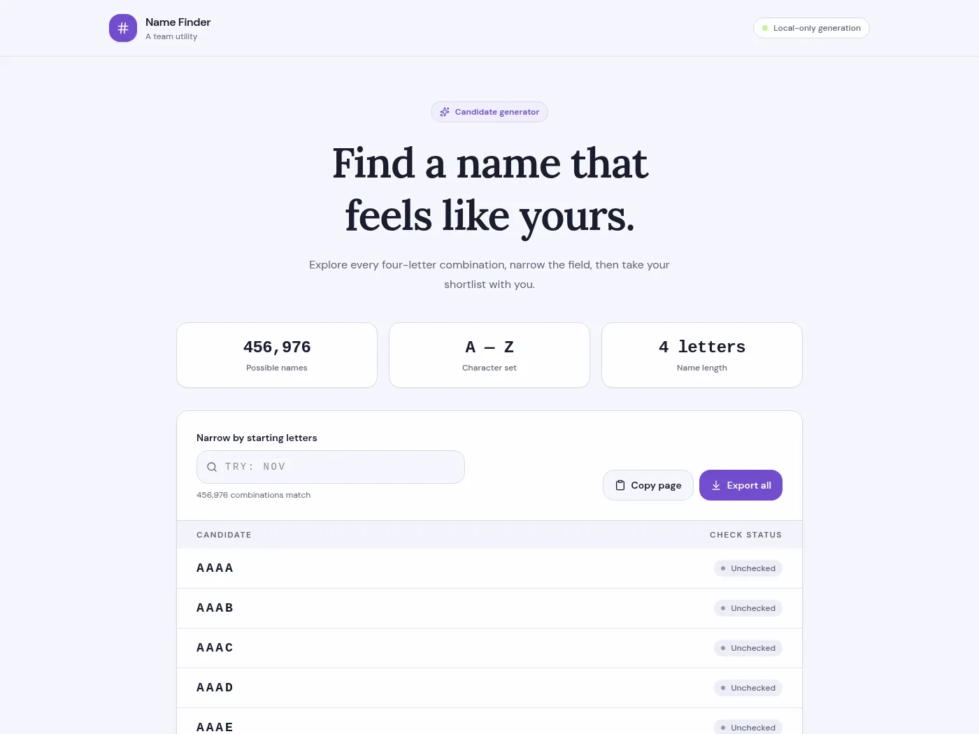 Discord Name Finder