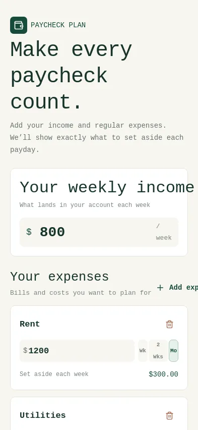 Paycheck Splitter