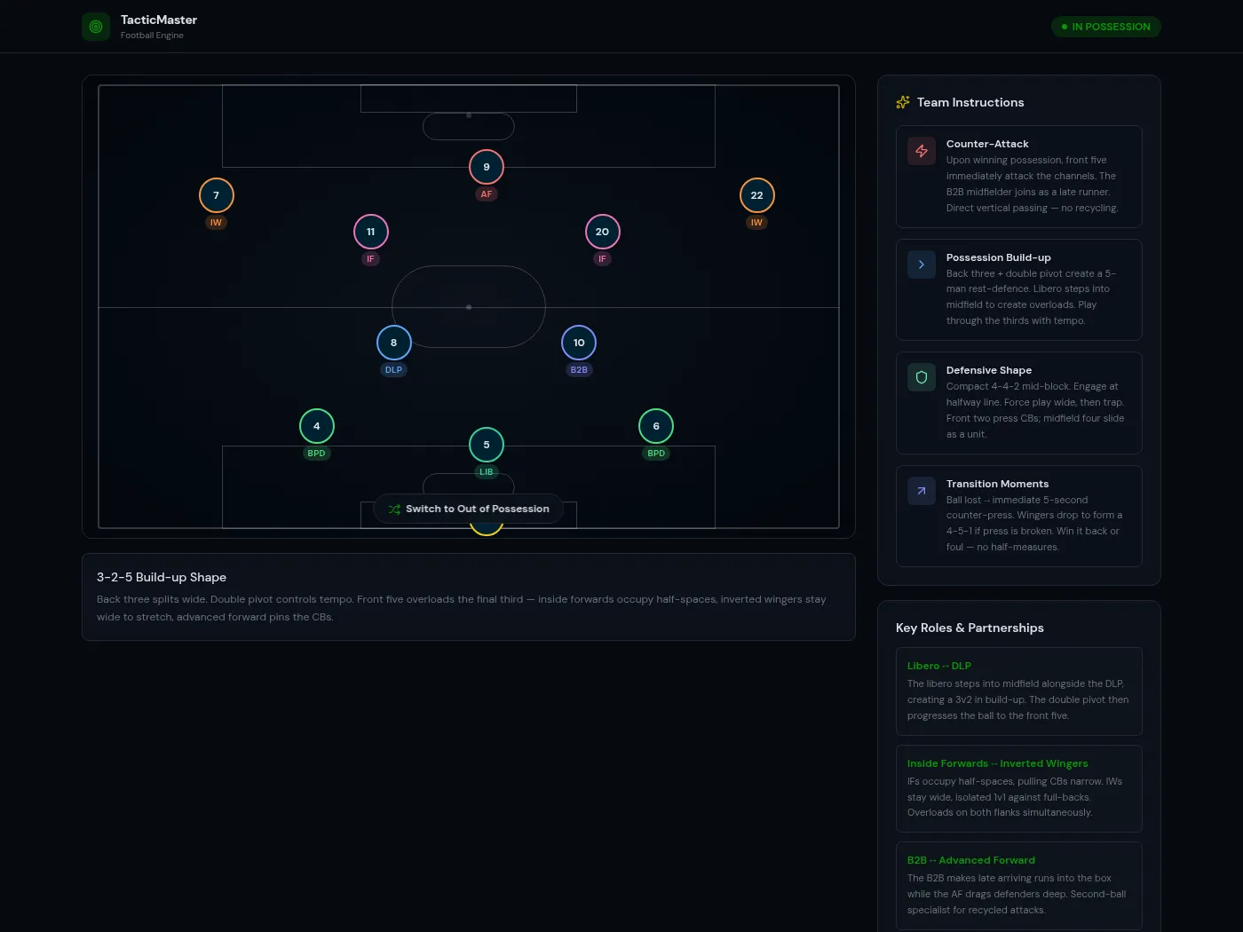 TacticMaster Football Engine
