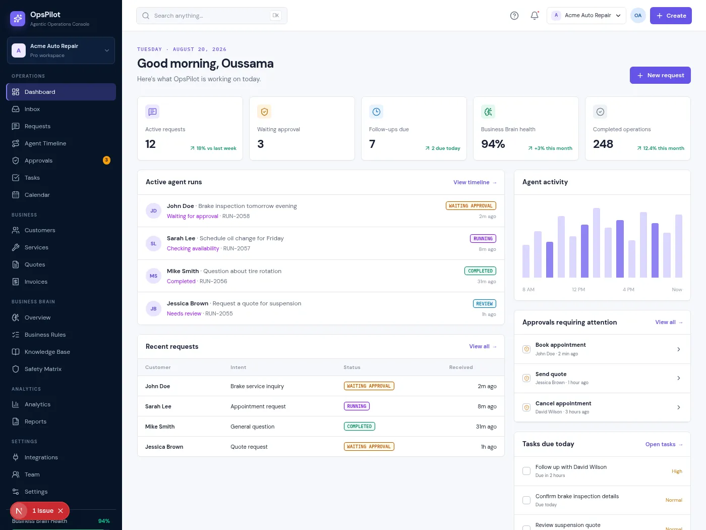 OpsPilot SaaS Console