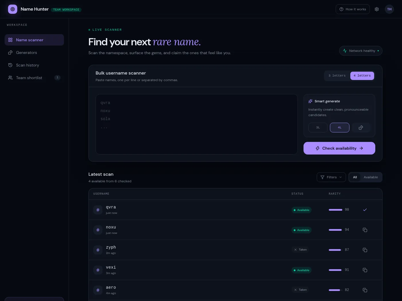 Discord Name Hunter
