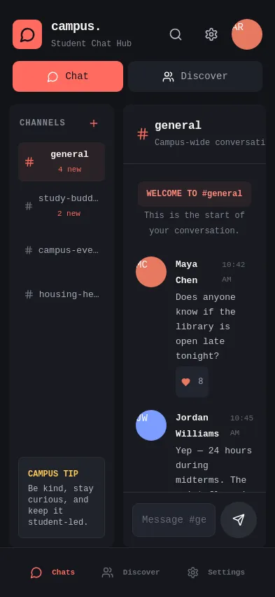 Student Chatting Hub