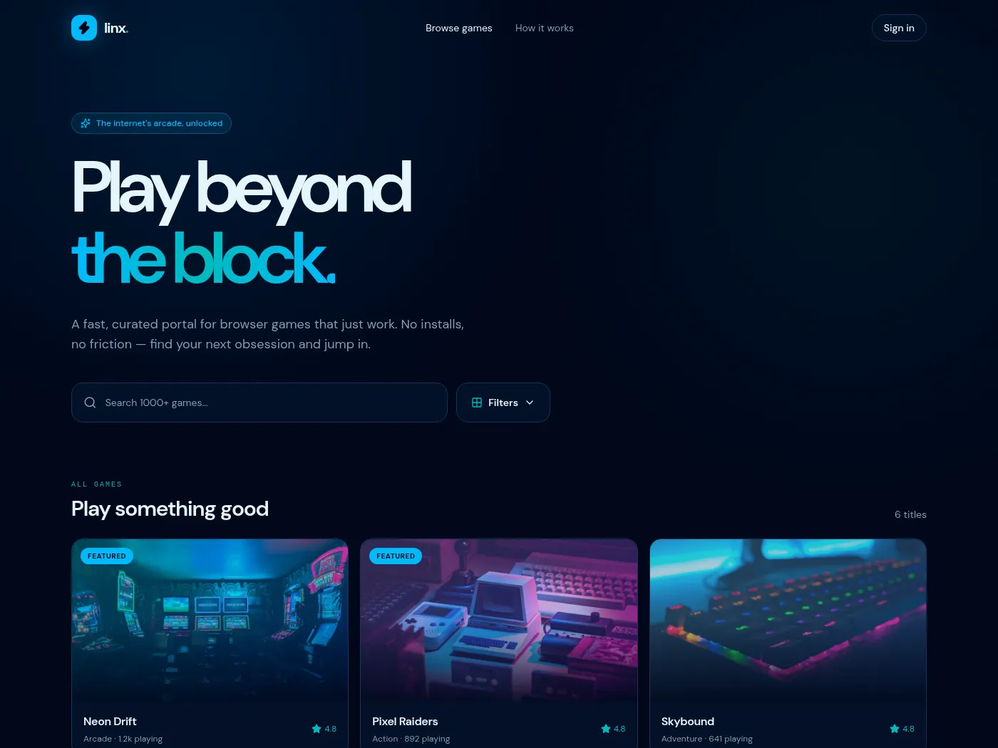 Linx Game Portal