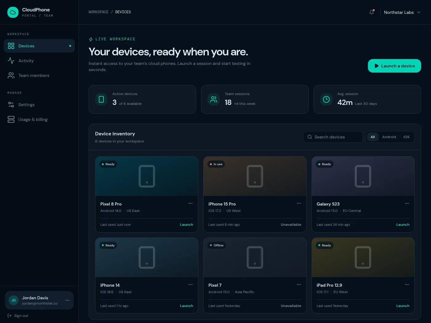CloudPhone Portal