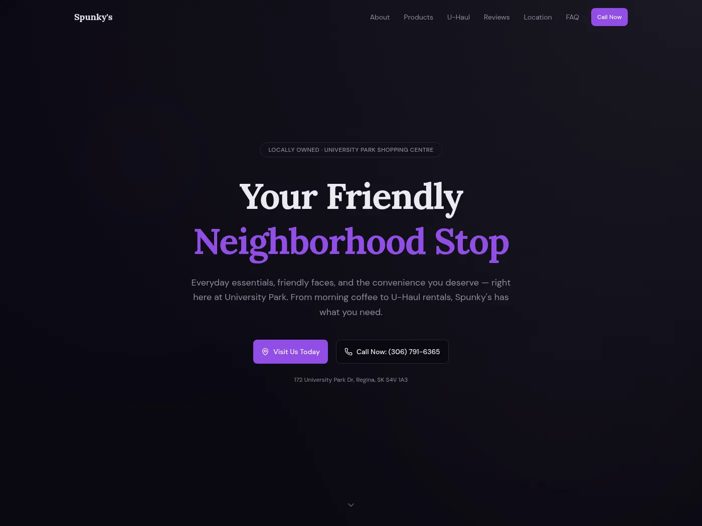 Spunky's Store Website