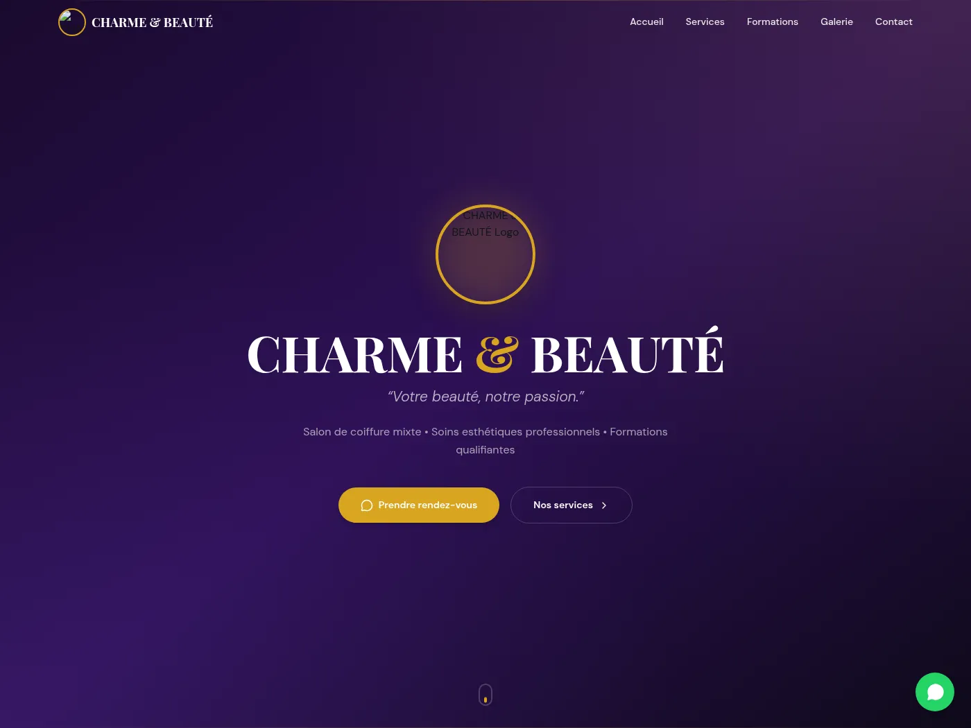 Charme & Beauté Website