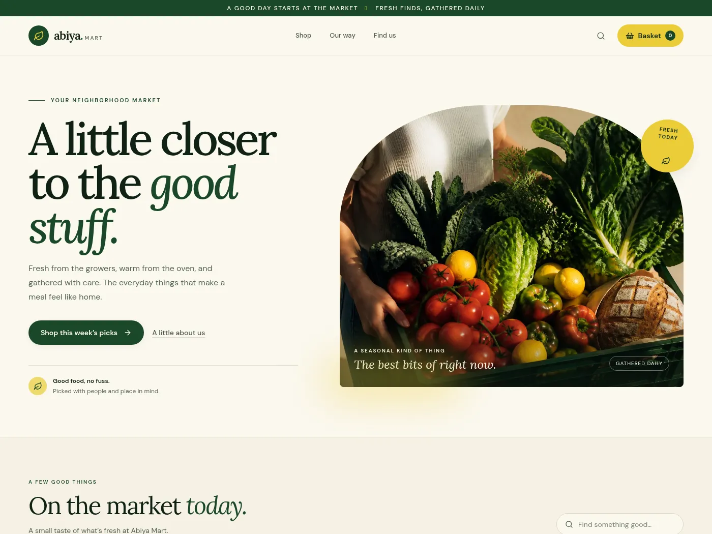 Abiya Mart Webpage