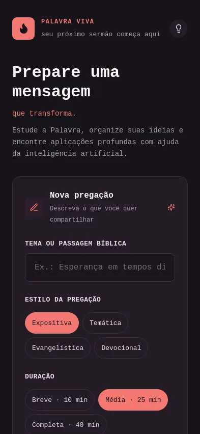 Pregação IA Mobile