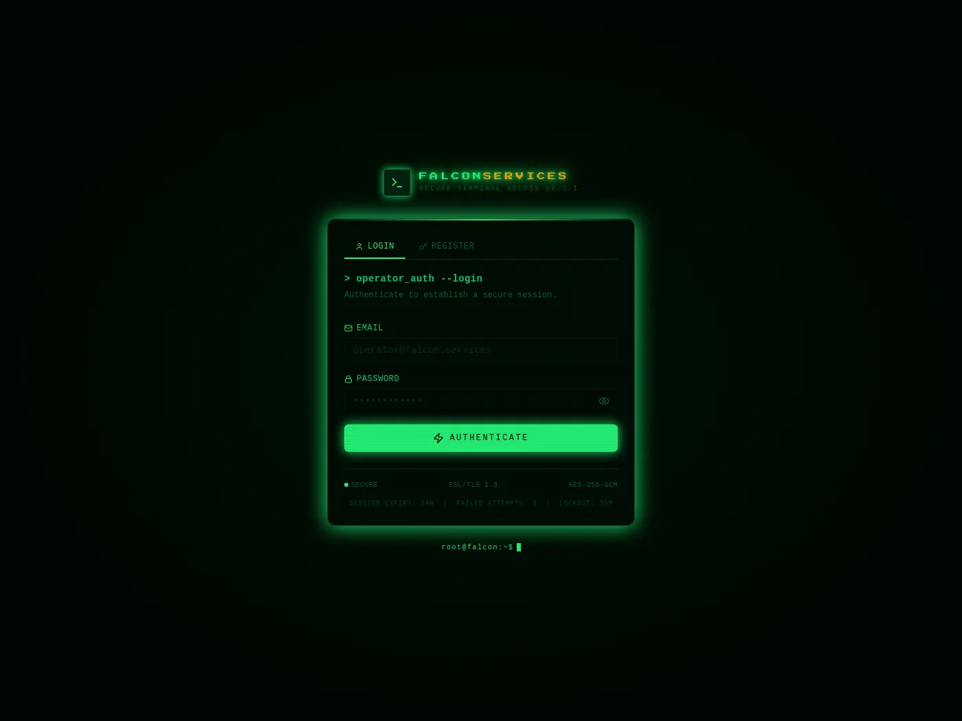 FalconServices Retro Auth