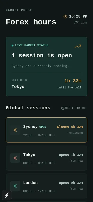 Forex Market Timer