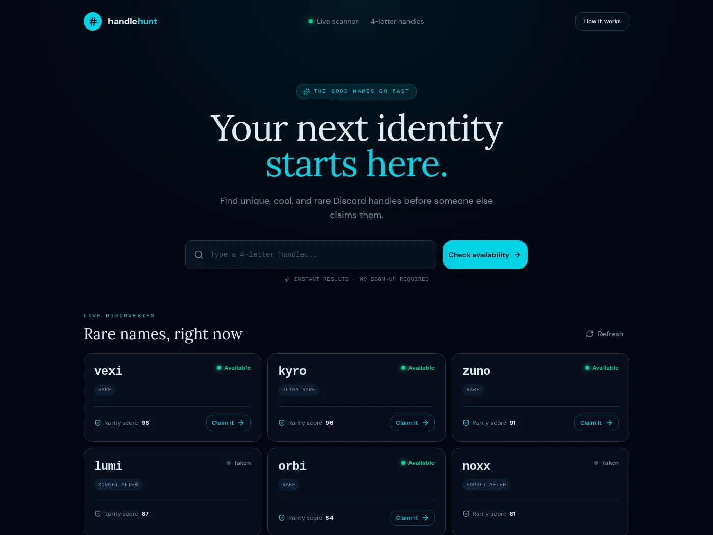 Discord Handle Finder