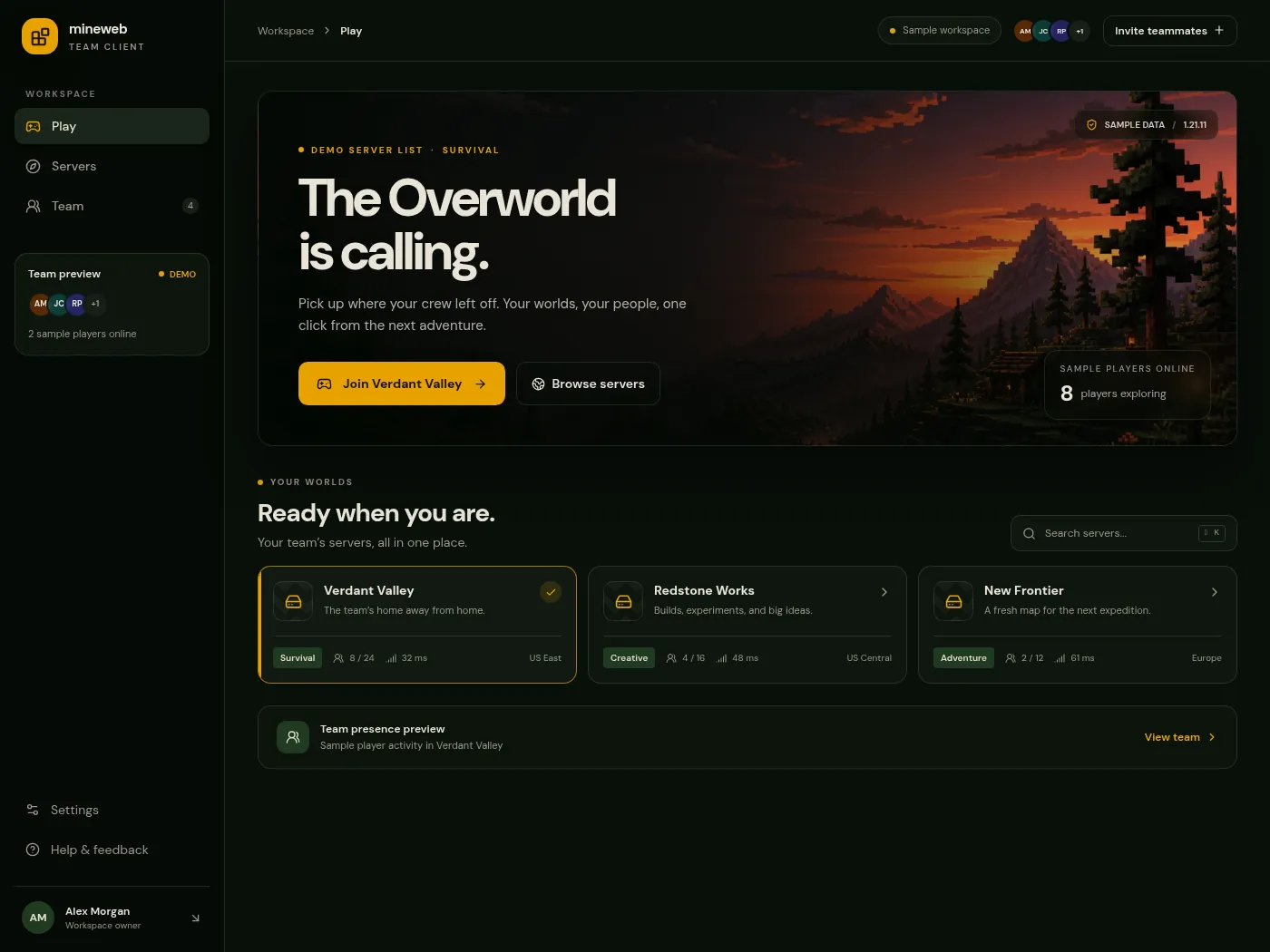 MineWeb Client
