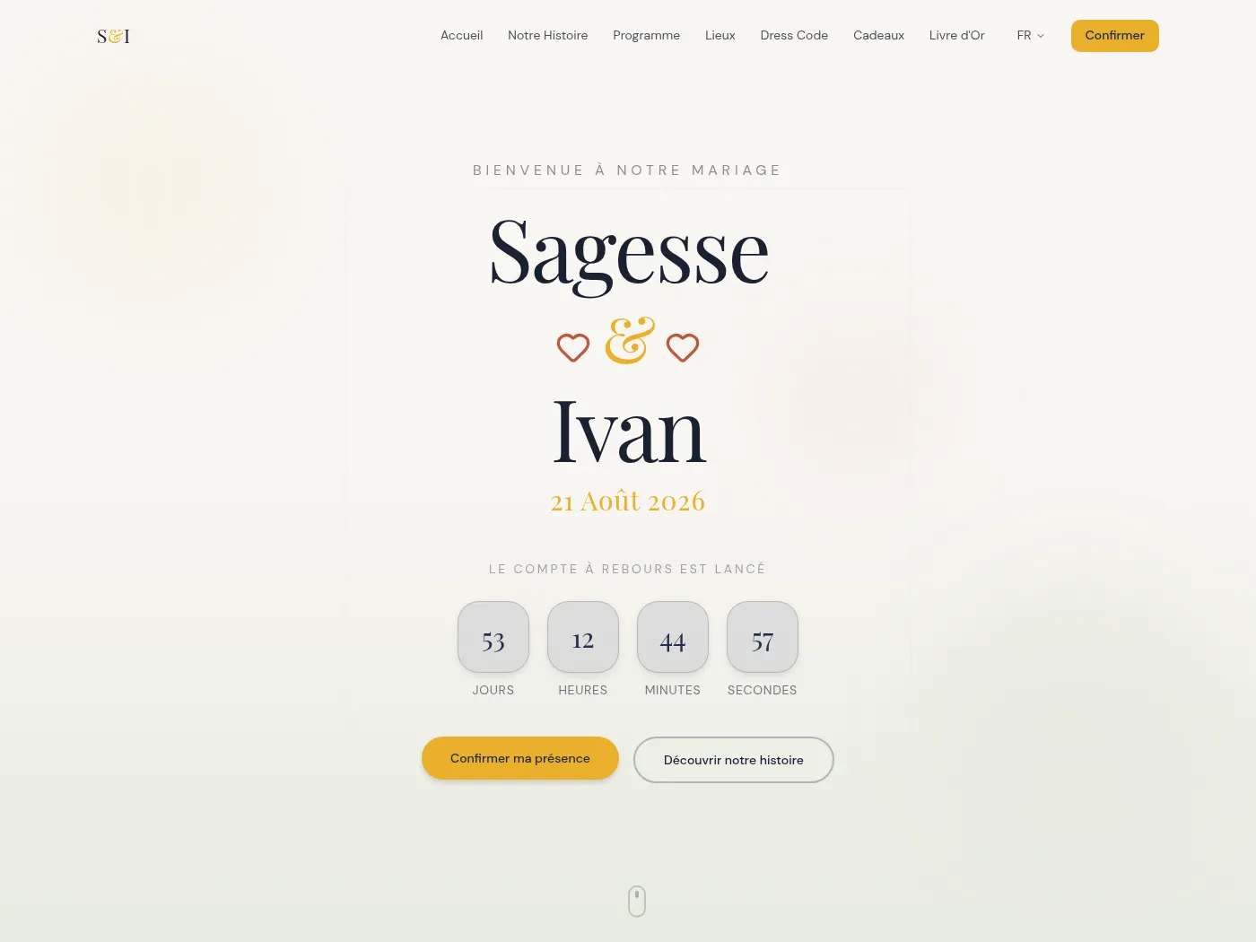 Sagesse & Ivan Wedding Site