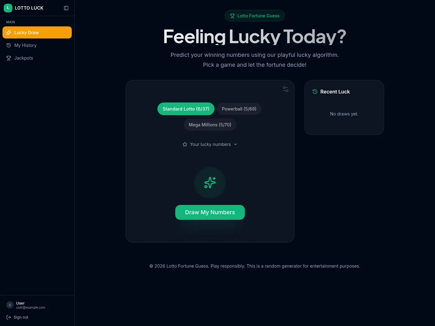 Lotto Number Guesser