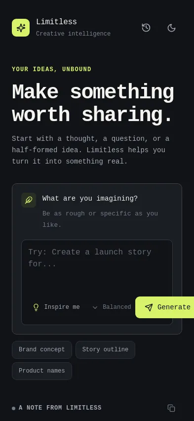 Limitless AI Generator