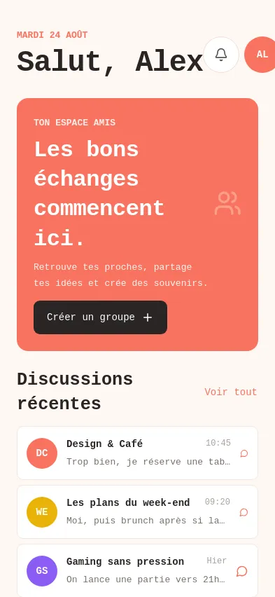 FriendsHub Chat App
