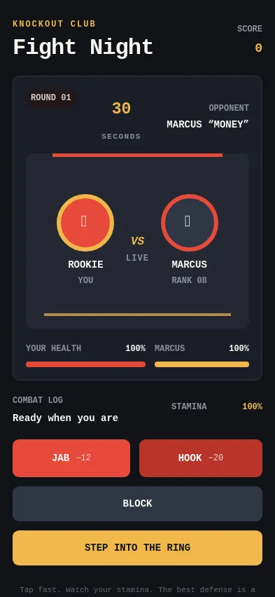 Boxing Knockout Game