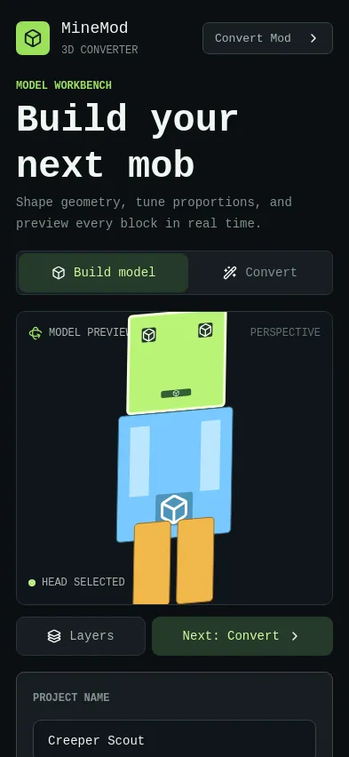 MineMod 3D Converter