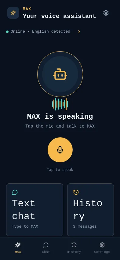 MAX Voice AI Assistant